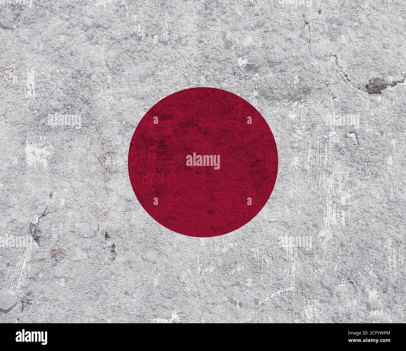Flag of japan on weathered concrete hi-res stock photography and images ...
