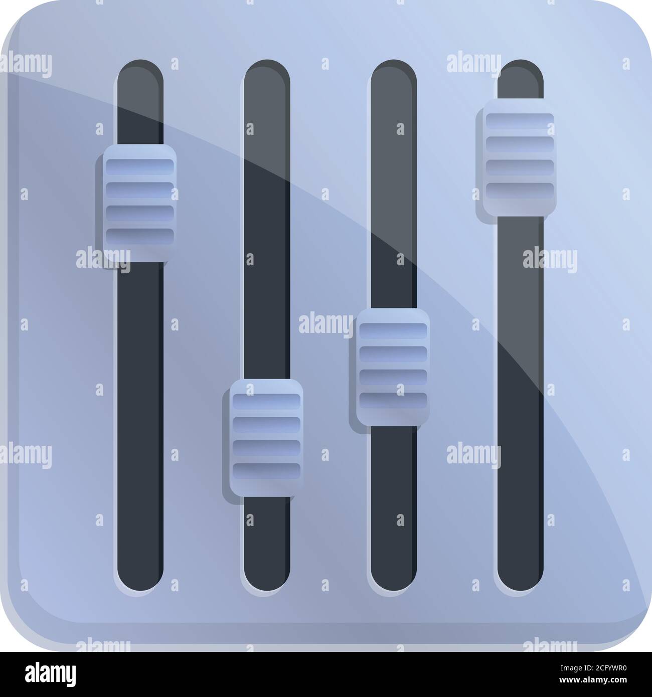 Video editing sound mixer icon. Cartoon of video editing sound mixer ...