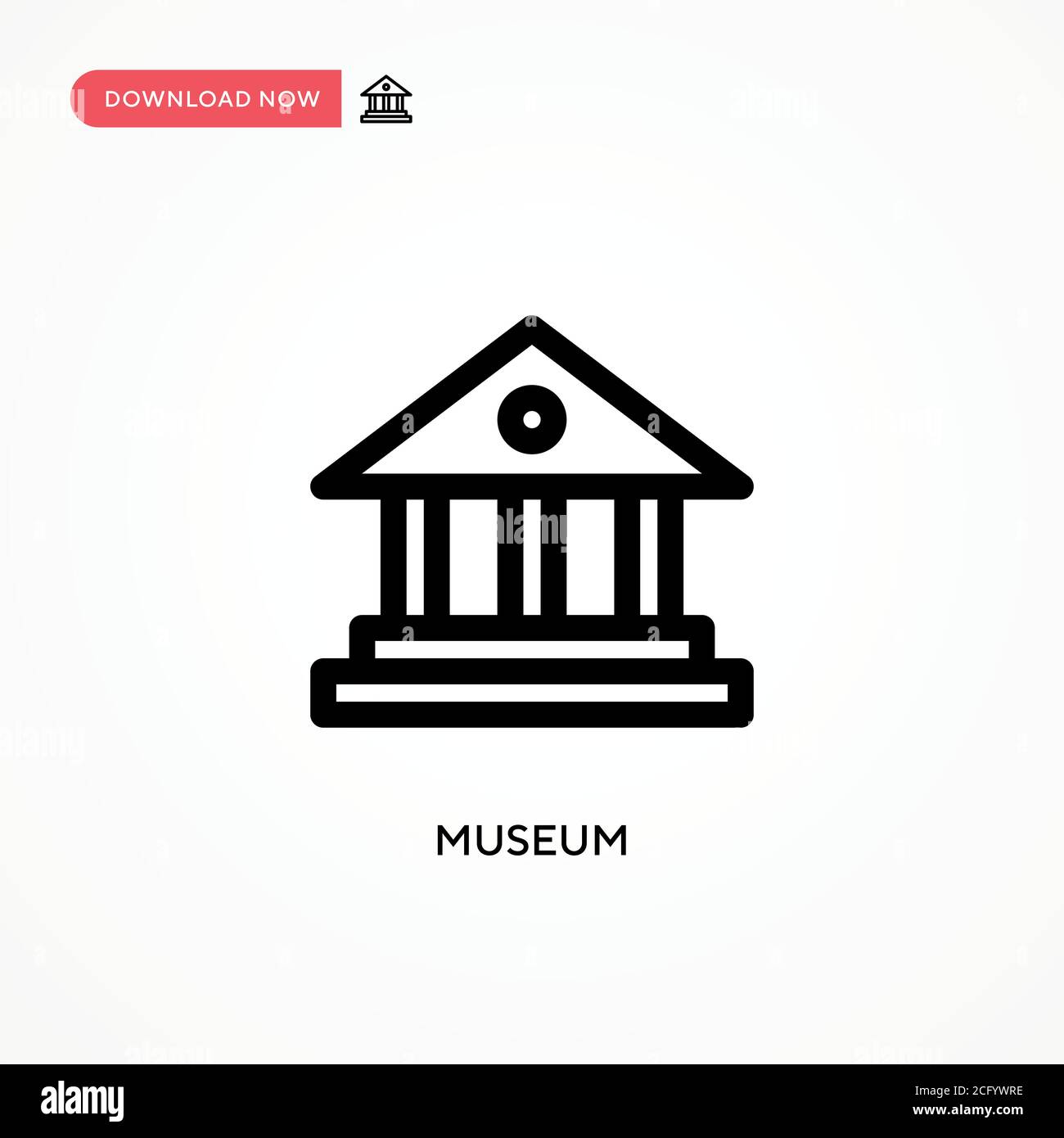 Museum Simple vector icon. Modern, simple flat vector illustration for ...
