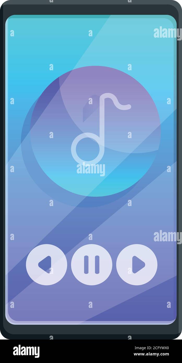 Music player icon. Cartoon of music player vector icon for web design ...