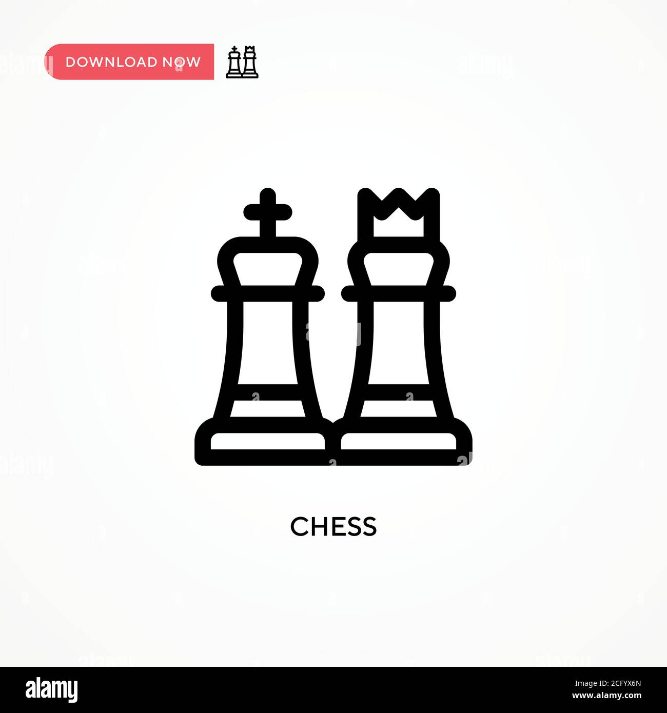 Chess Simple vector icon. Modern, simple flat vector illustration for ...