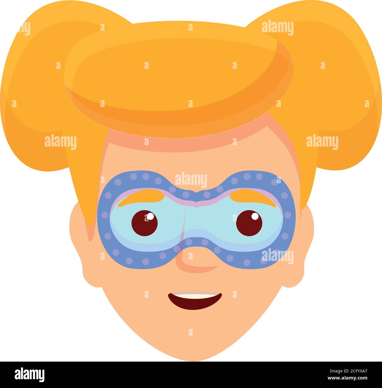 Face painting diving mask icon. Cartoon of face painting diving mask ...