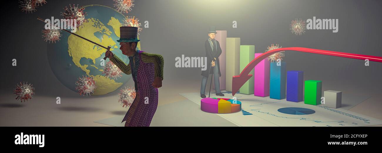 3d illustration, concept capitalism and globalization, power in the ...