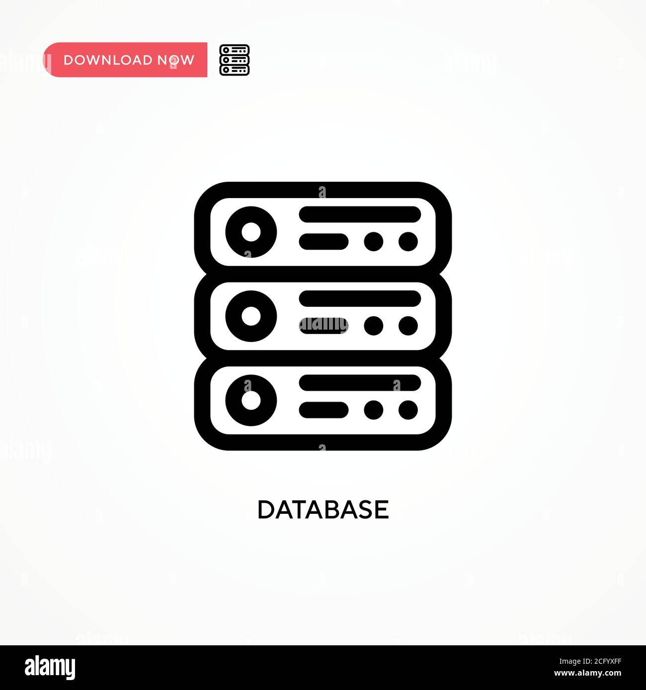 Database Simple vector icon. Modern, simple flat vector illustration ...