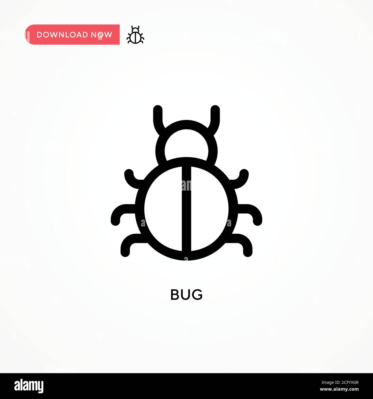 Bug Simple vector icon. Modern, simple flat vector illustration for web ...