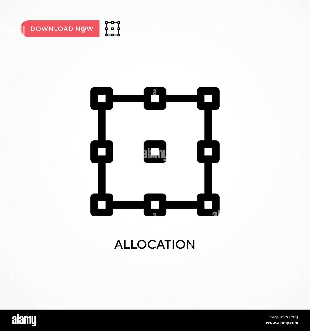 Allocation Simple vector icon. Modern, simple flat vector illustration ...