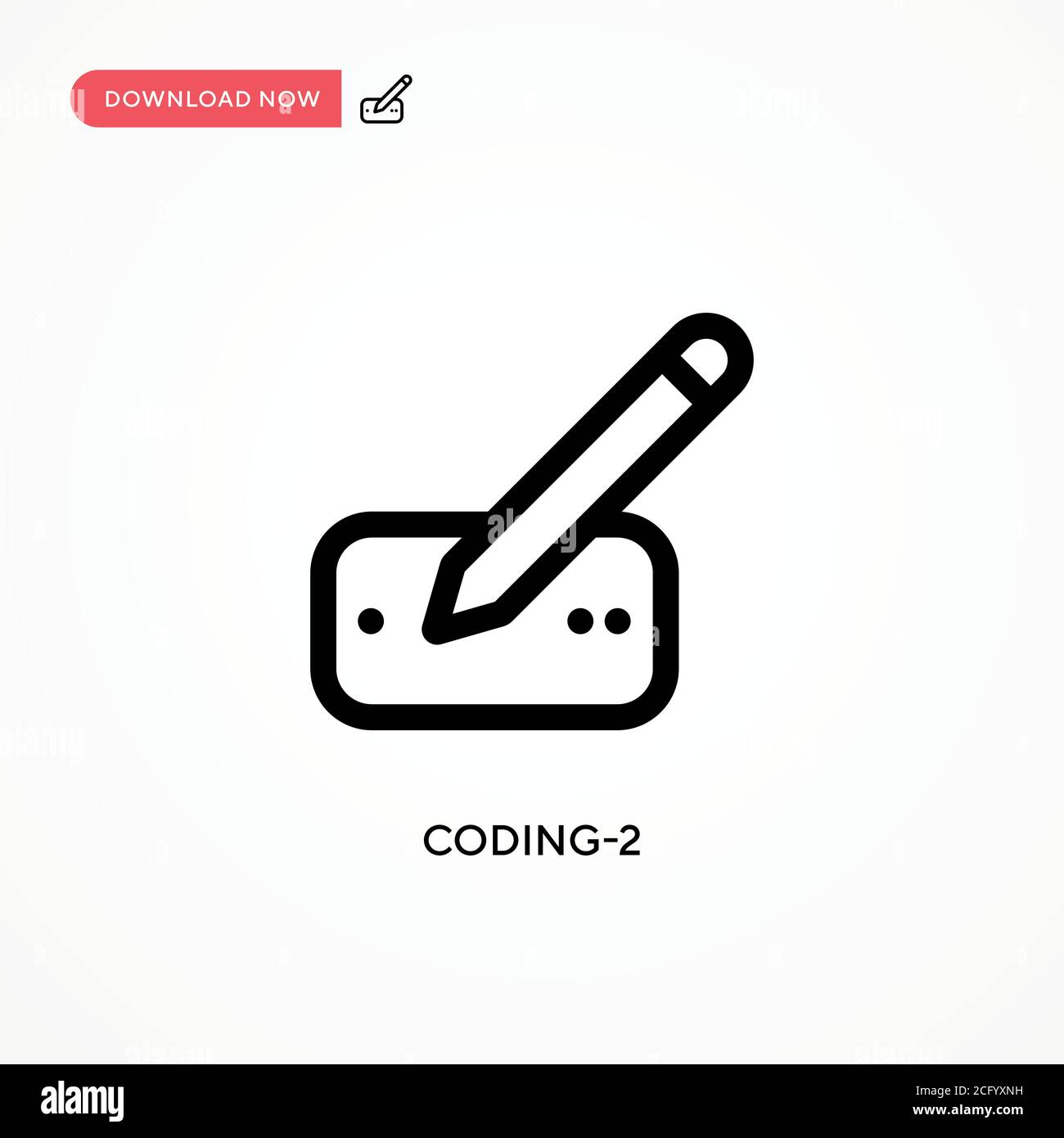 Coding-2 Simple vector icon. Modern, simple flat vector illustration ...