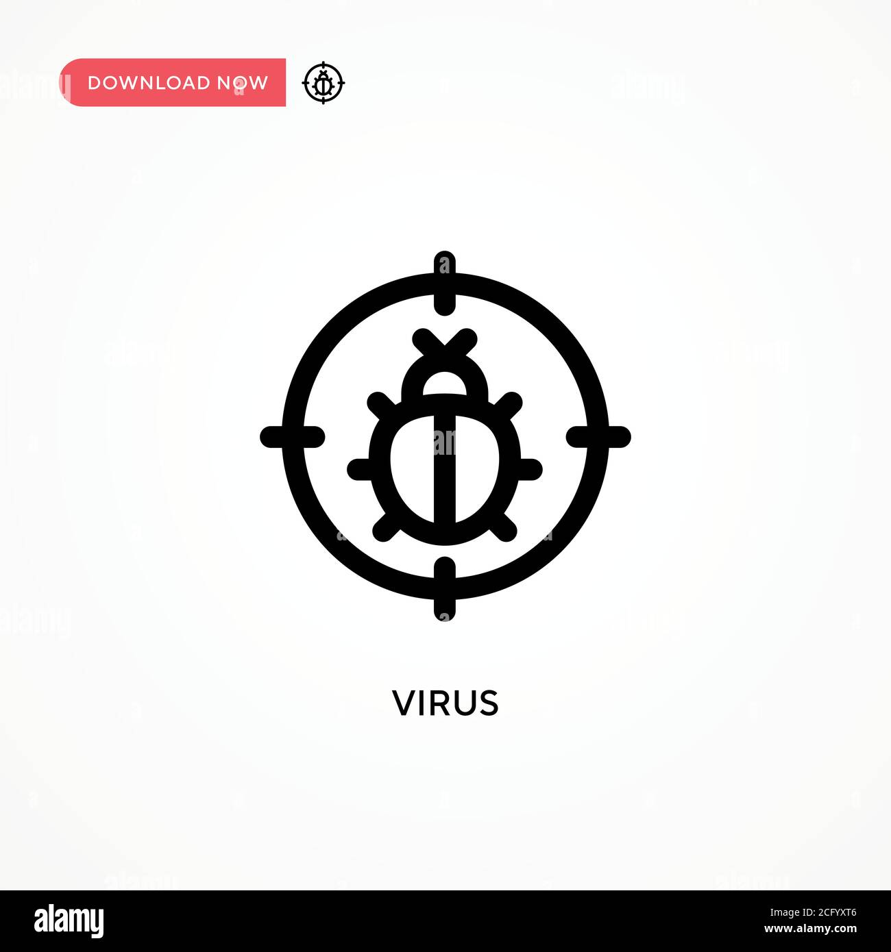 Virus Simple vector icon. Modern, simple flat vector illustration for ...