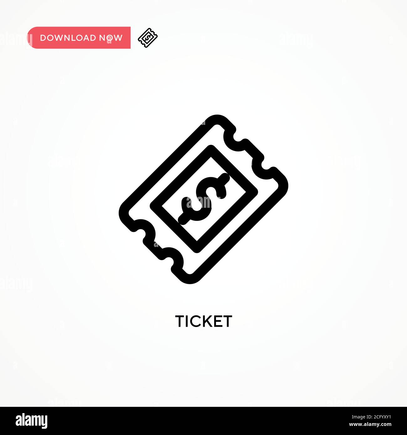 Ticket Simple vector icon. Modern, simple flat vector illustration for ...
