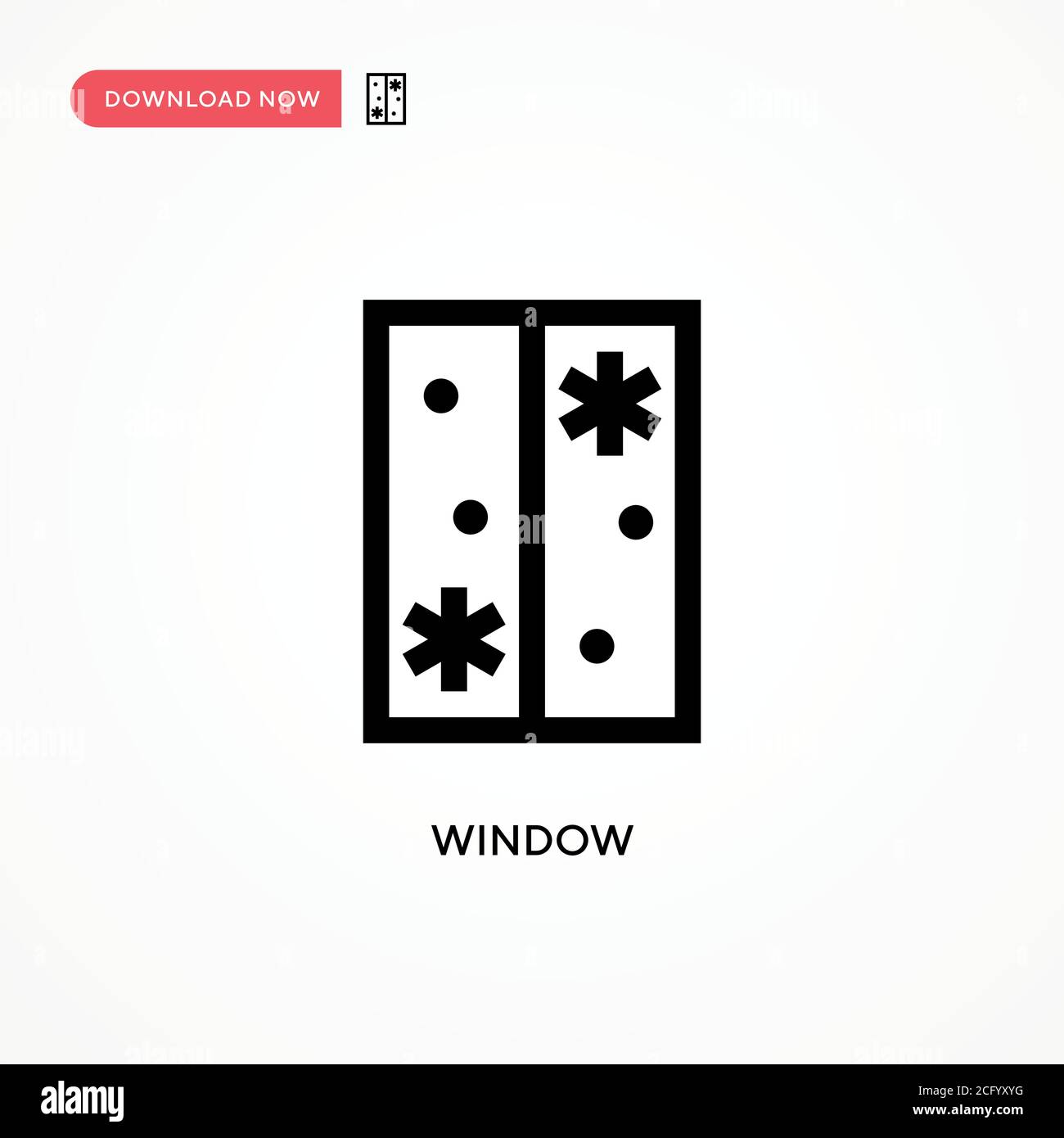Window Simple vector icon. Modern, simple flat vector illustration for ...