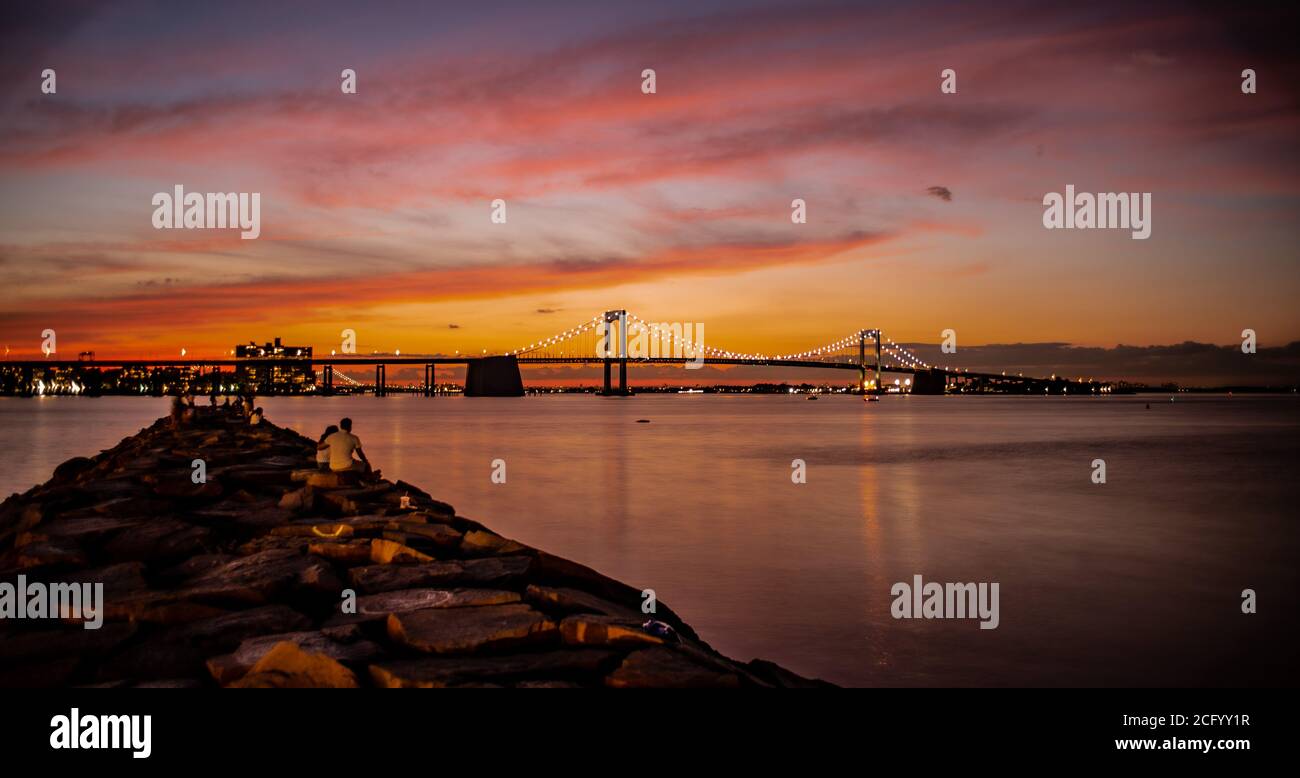 Bridge View (Sunset Stock Photo - Alamy