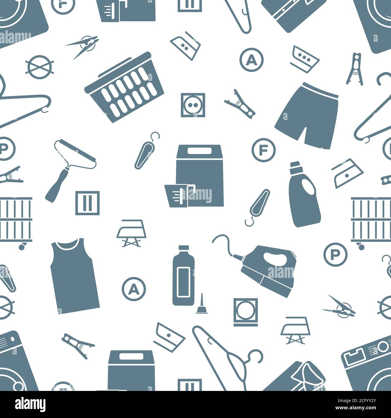 Vector seamless pattern Illustration Dry cleaning, laundry ...