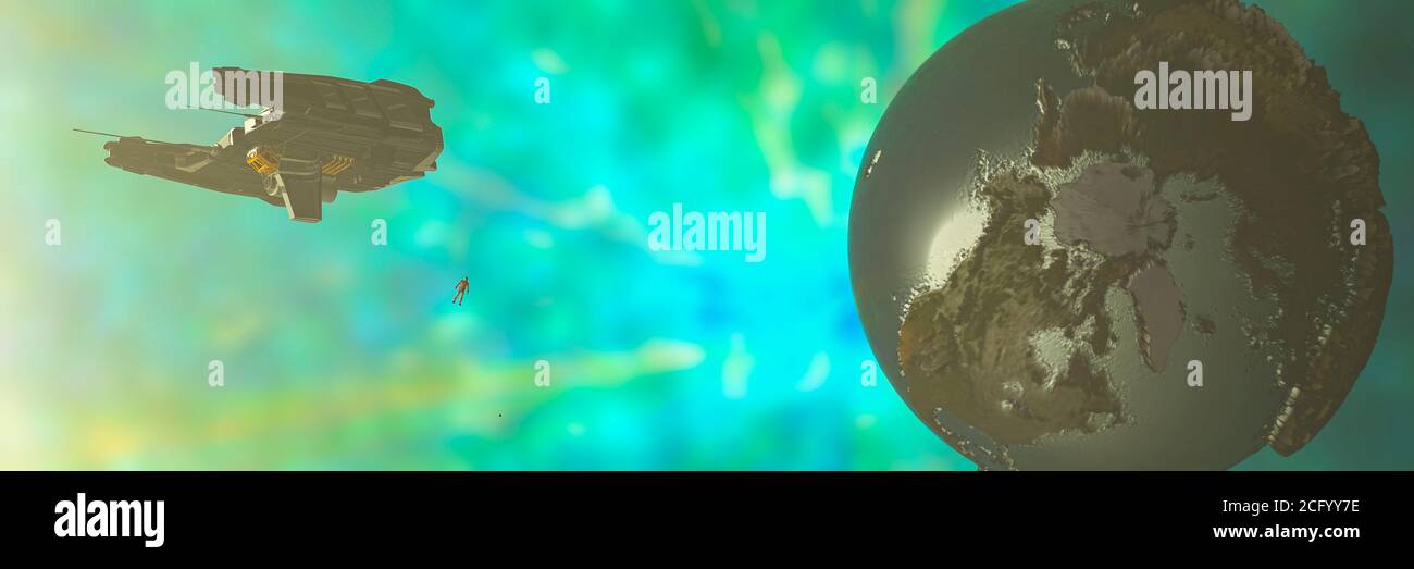 Astronaut floating in space hi-res stock photography and images - Alamy