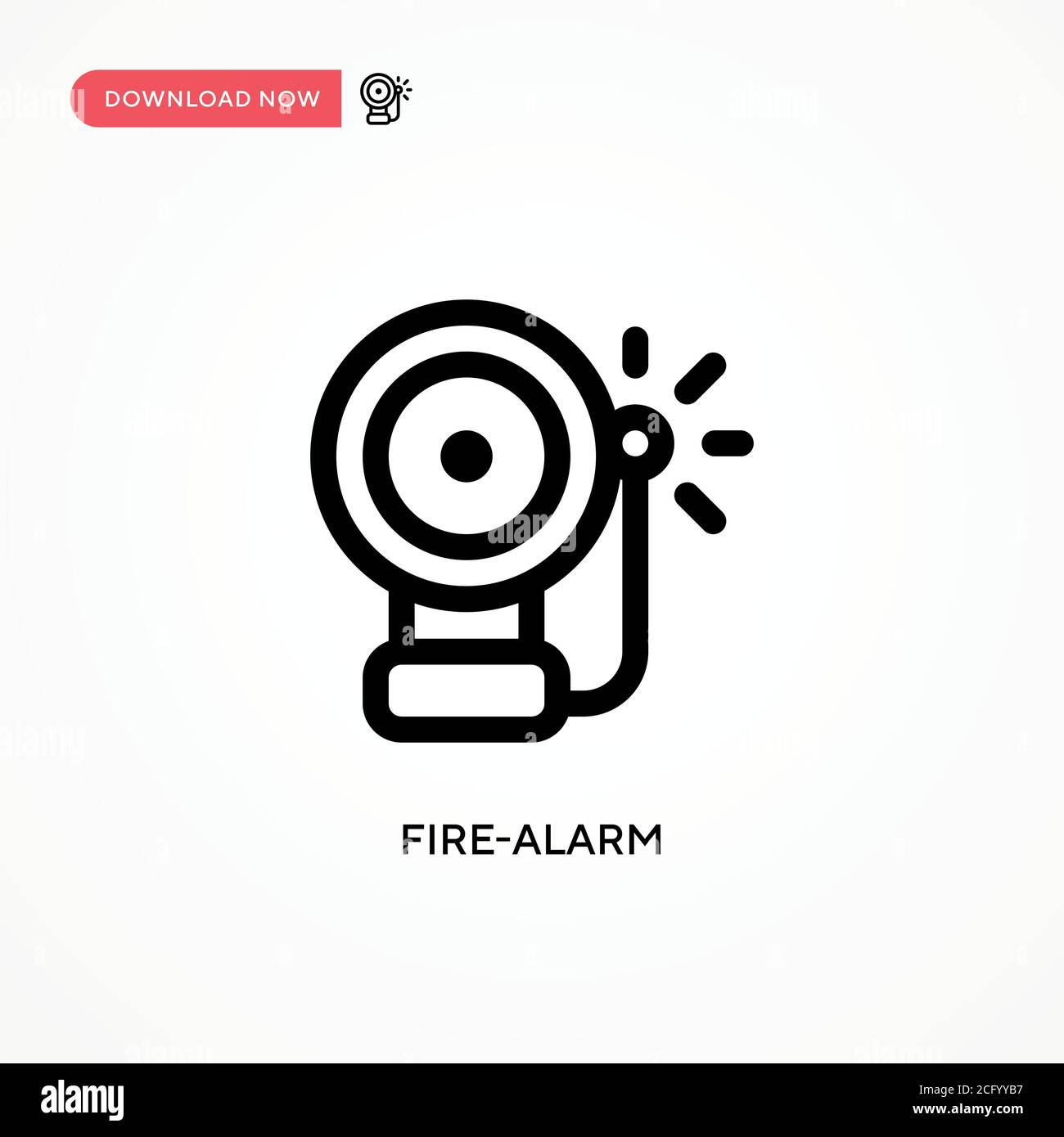 Fire-alarm Simple vector icon. Modern, simple flat vector illustration ...
