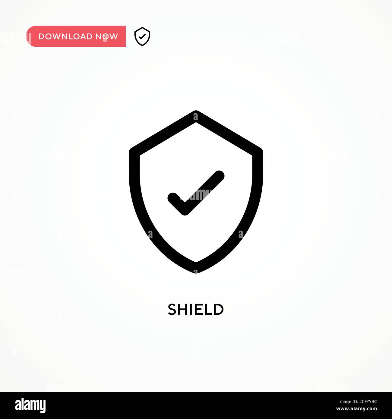 Shield Simple vector icon. Modern, simple flat vector illustration for ...