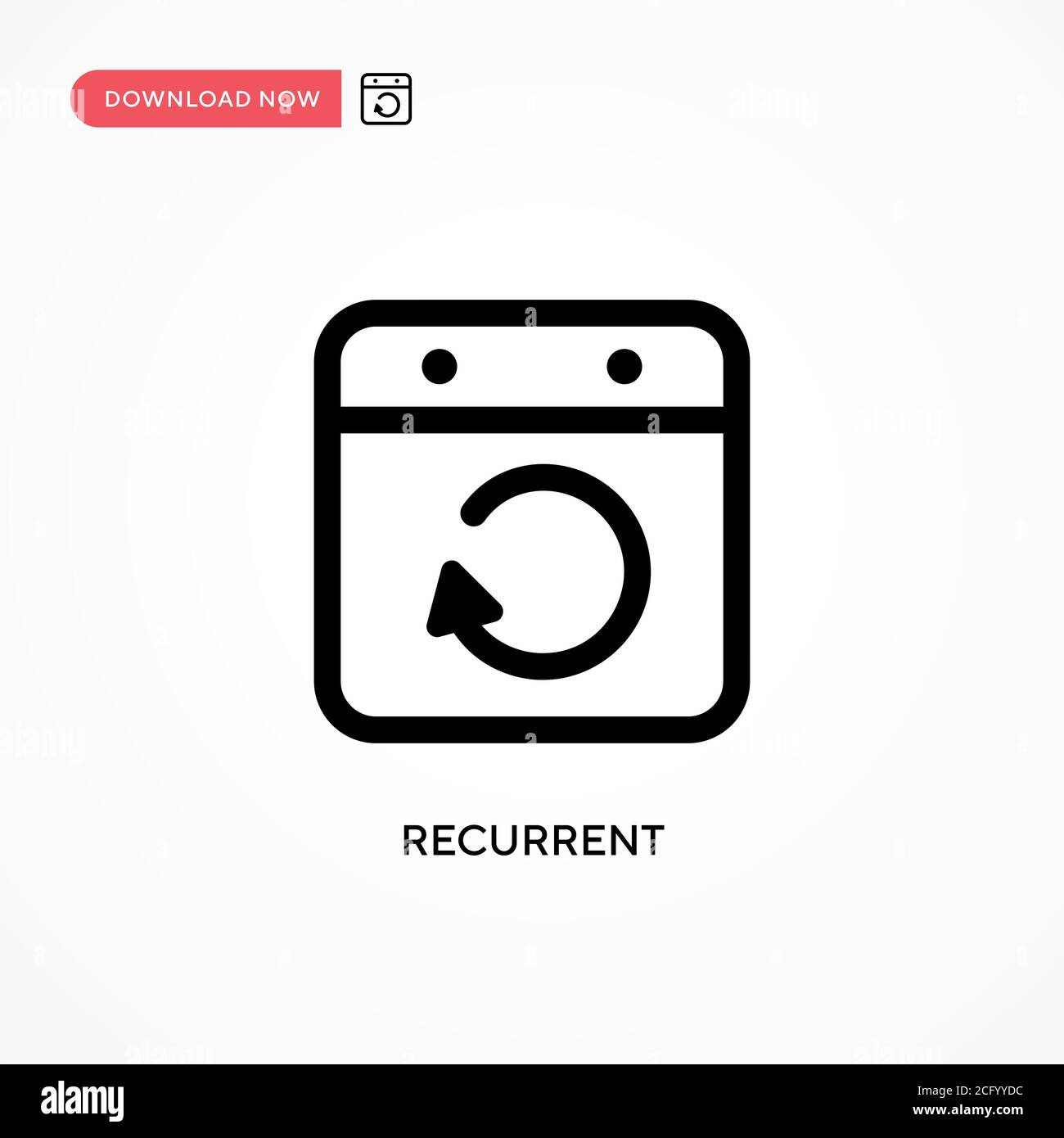 Recurrent Simple vector icon. Modern, simple flat vector illustration ...