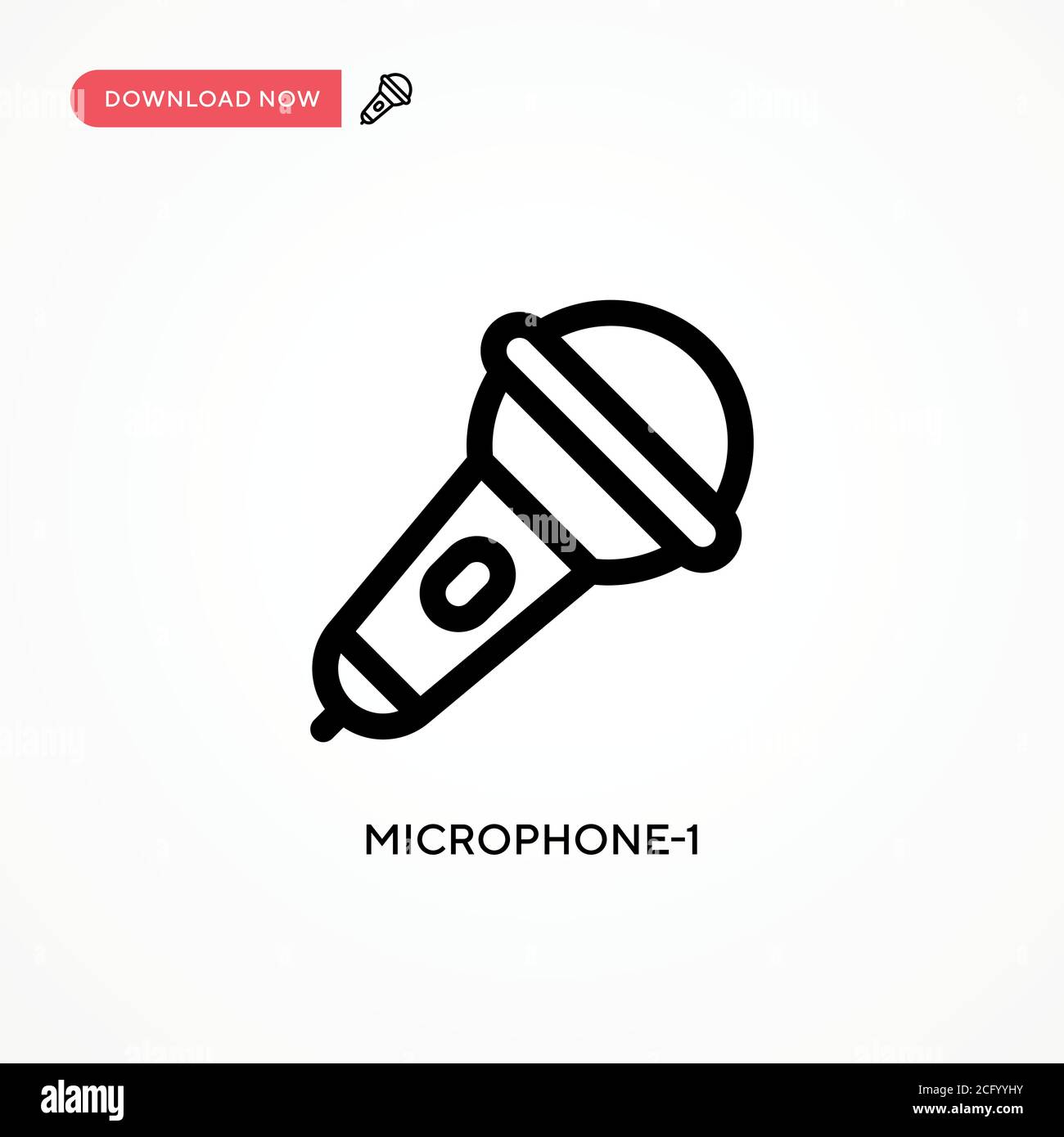 Microphone-1 Simple vector icon. Modern, simple flat vector ...