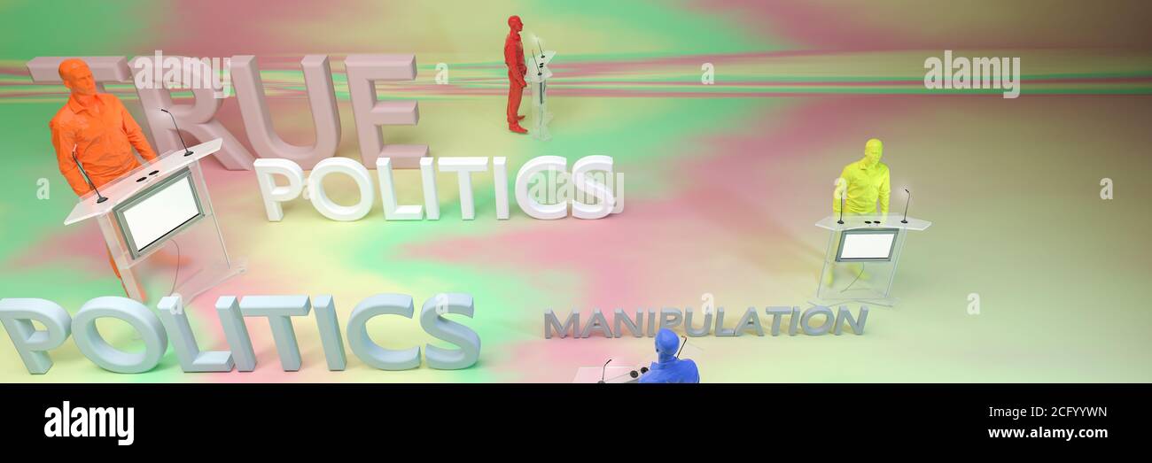 3d illustration, concept politics and speeches Stock Photo - Alamy