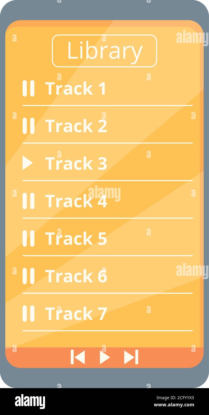 Playlist album icon. Cartoon of playlist album vector icon for web ...