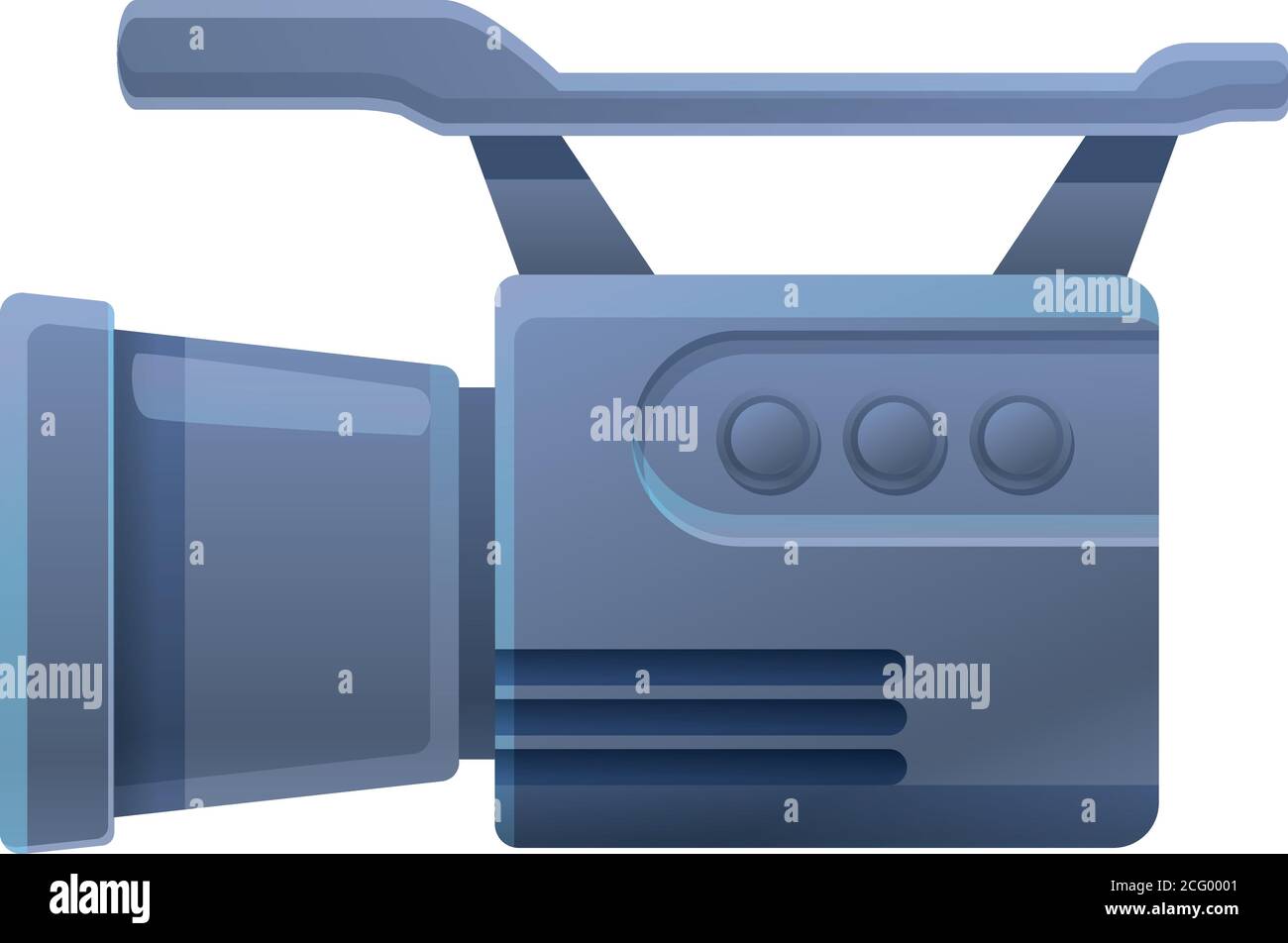 Film camcorder icon. Cartoon of film camcorder vector icon for web design isolated on white ...