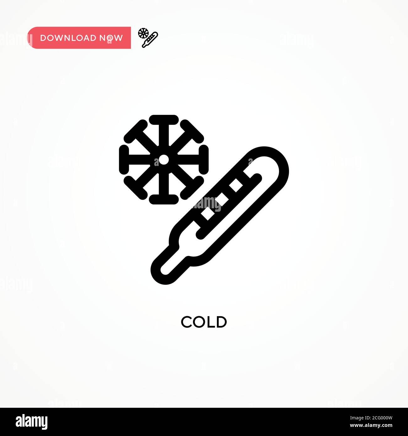 Cold Simple vector icon. Modern, simple flat vector illustration for ...