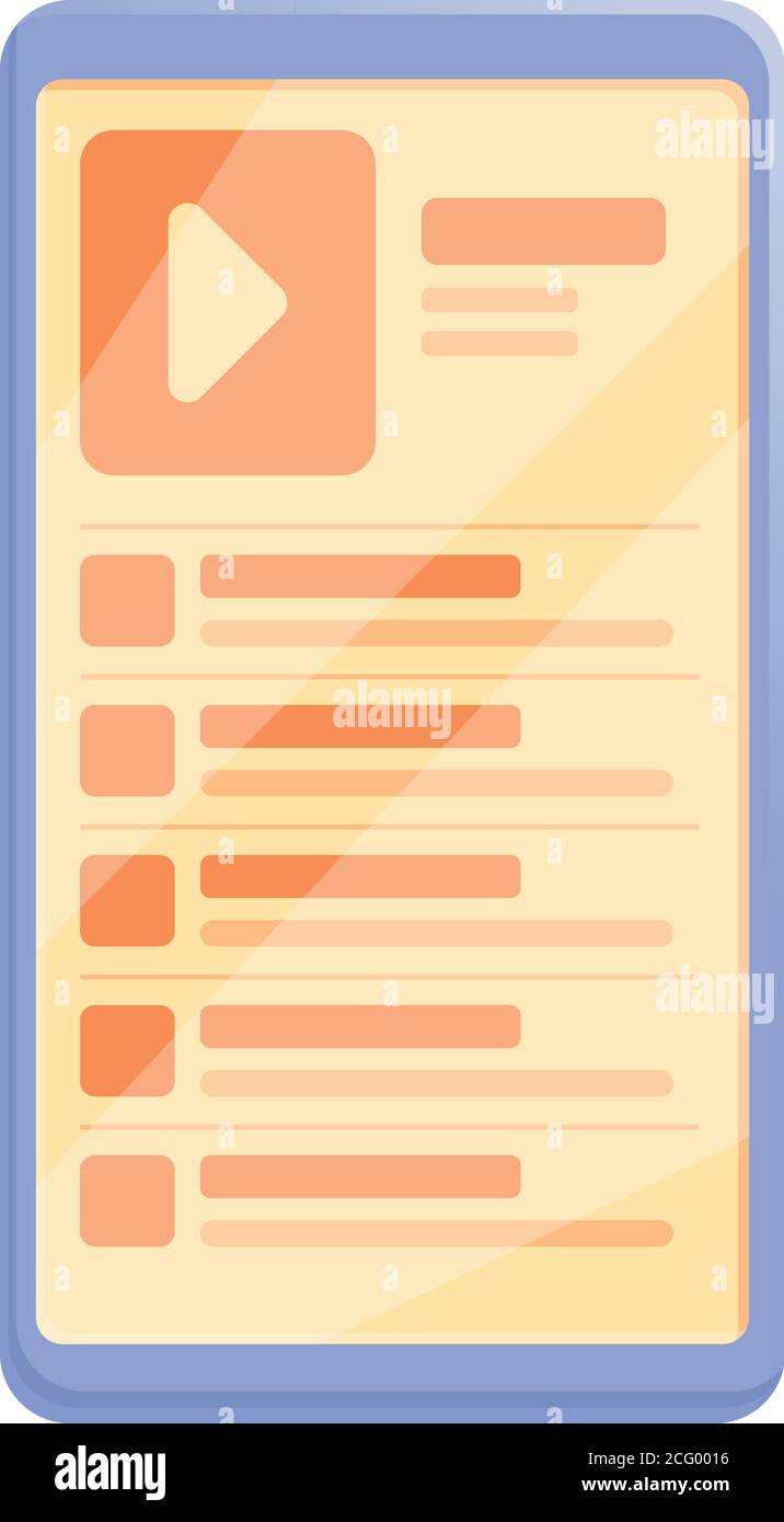 Playlist audio music icon. Cartoon of playlist audio music vector icon ...