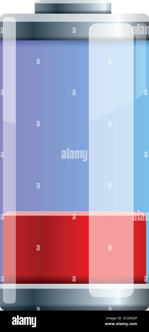 Low battery icon. Cartoon of low battery vector icon for web design ...
