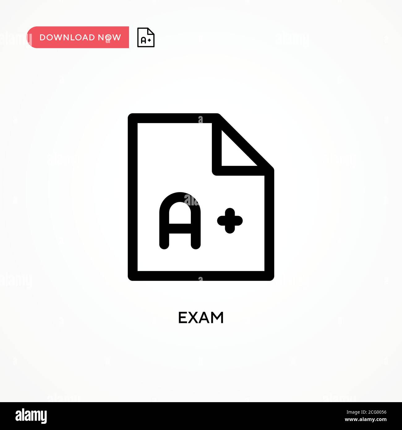 Exam Simple vector icon. Modern, simple flat vector illustration for ...