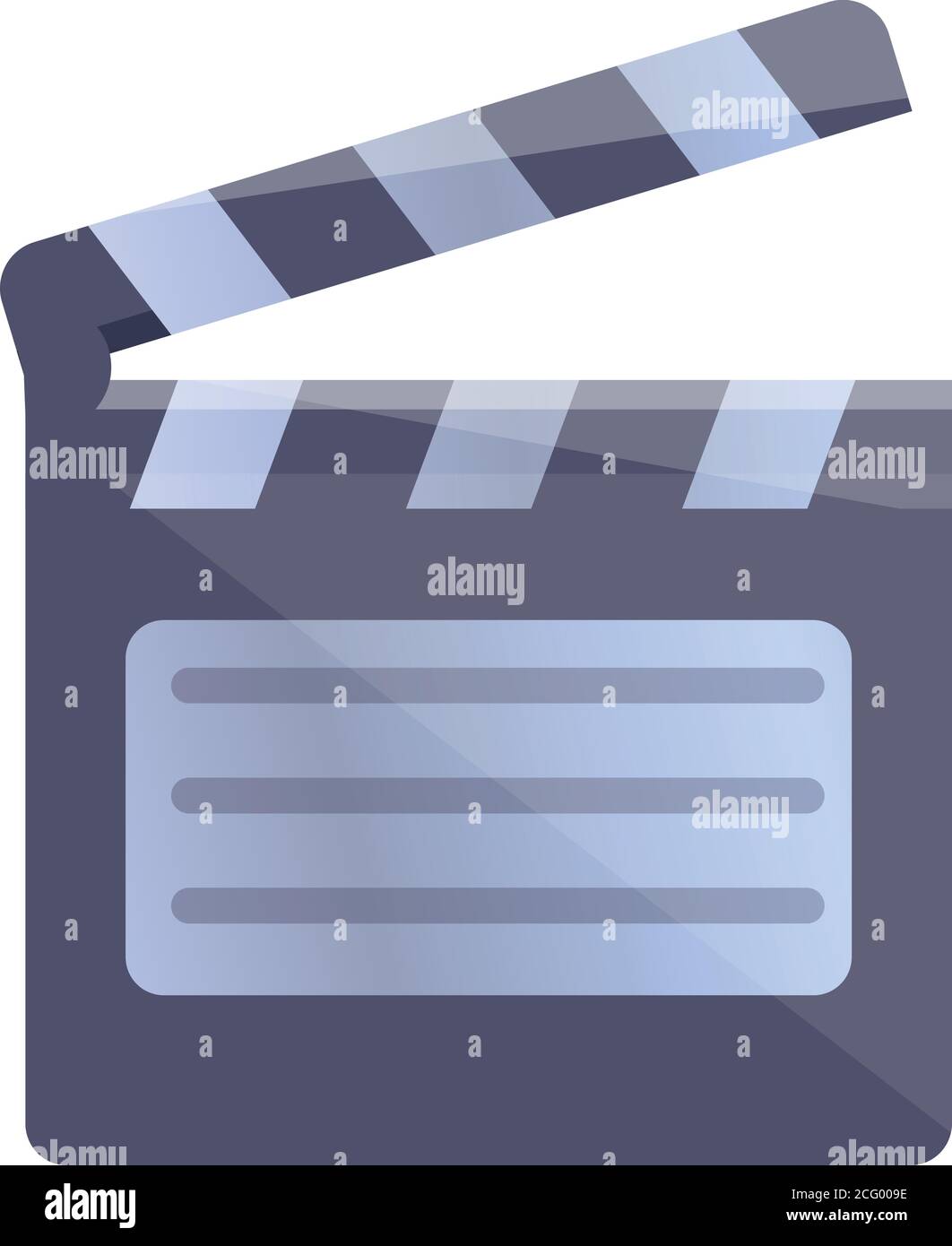 Video editing clapper icon. Cartoon of video editing clapper vector ...