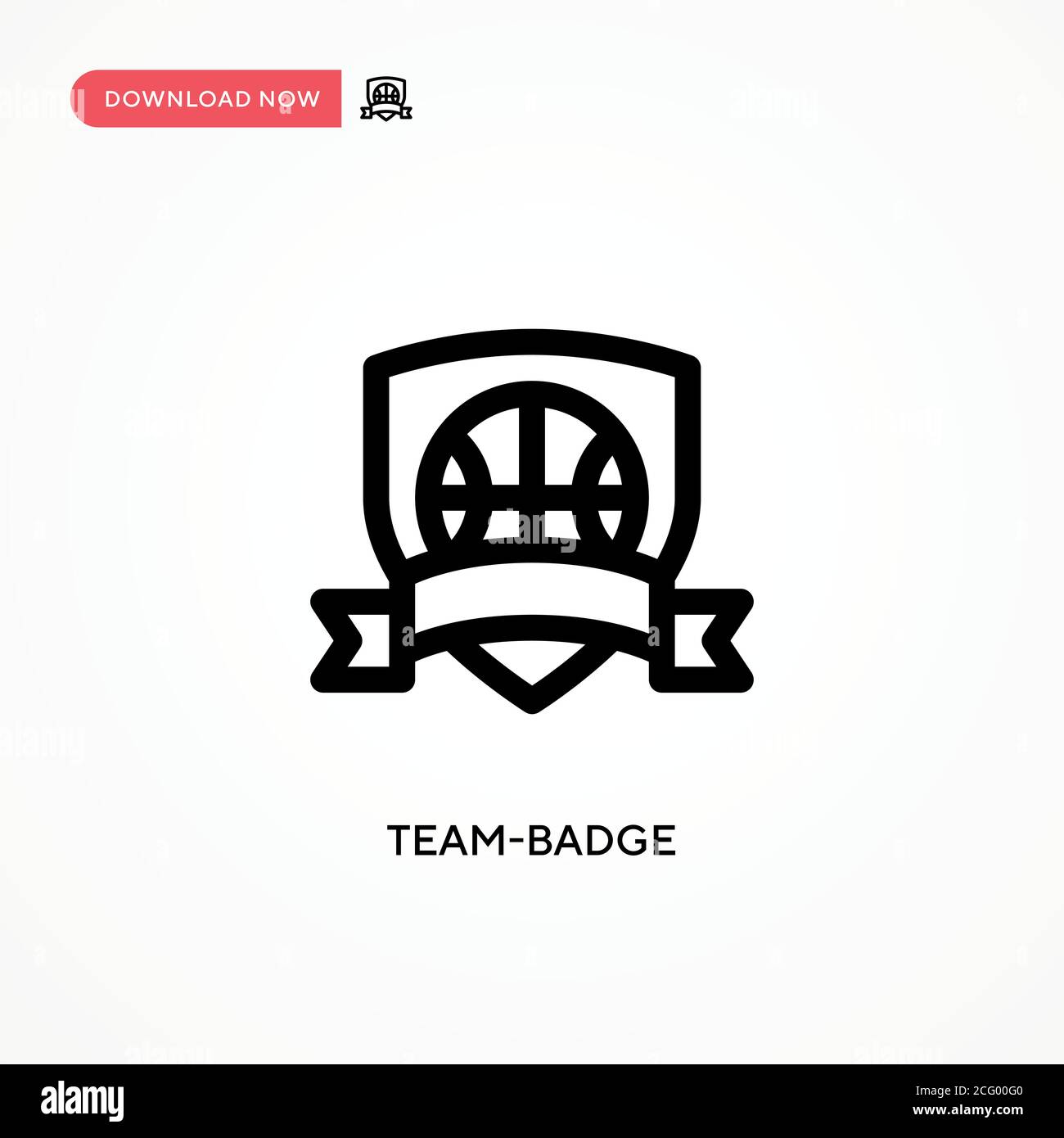 Team-badge Simple vector icon. Modern, simple flat vector illustration ...