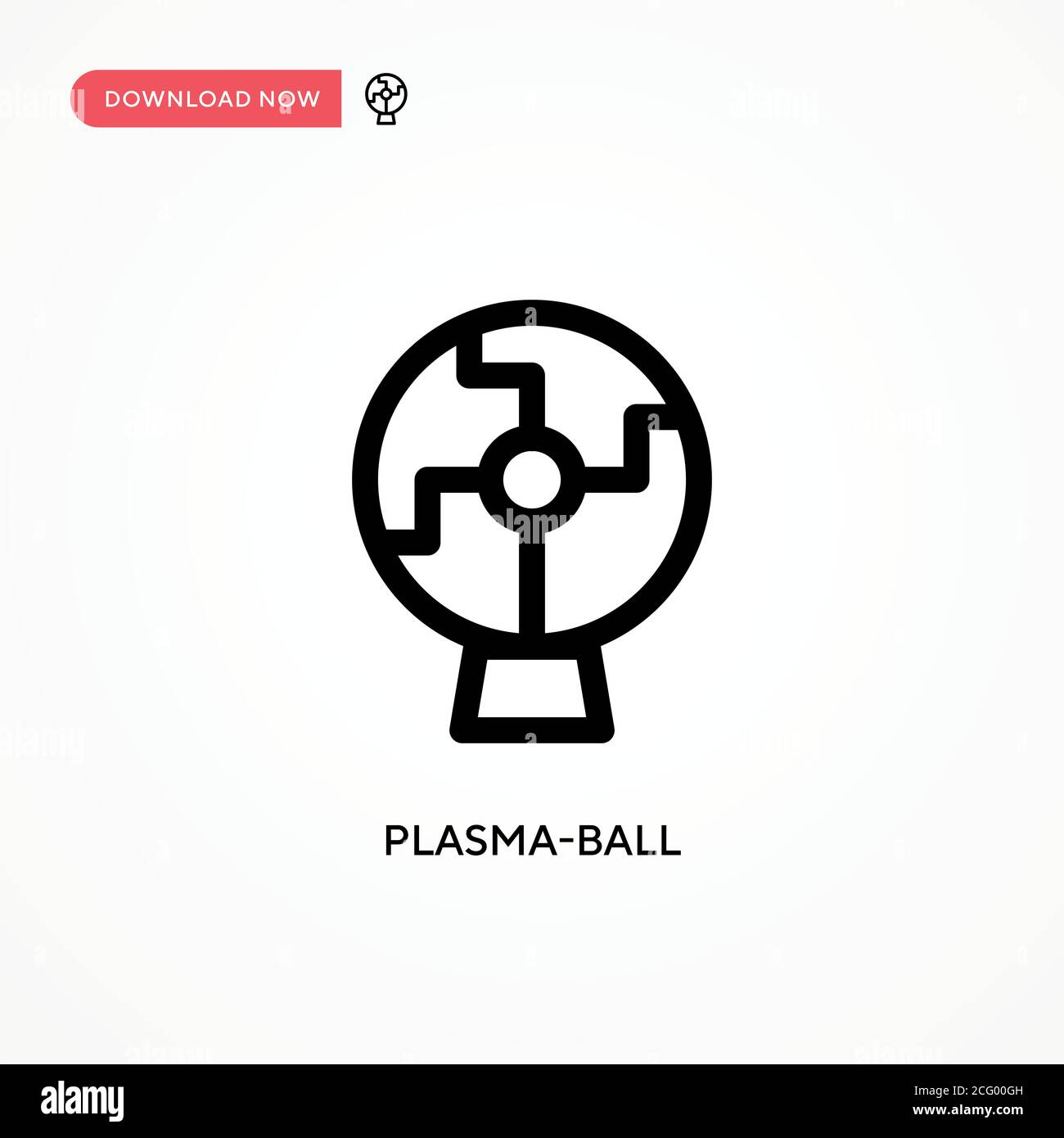 Plasma-ball Simple vector icon. Modern, simple flat vector illustration ...
