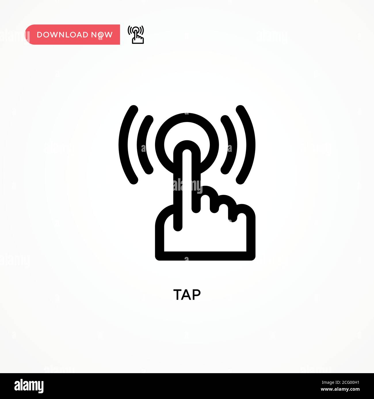 Tap Simple vector icon. Modern, simple flat vector illustration for web ...