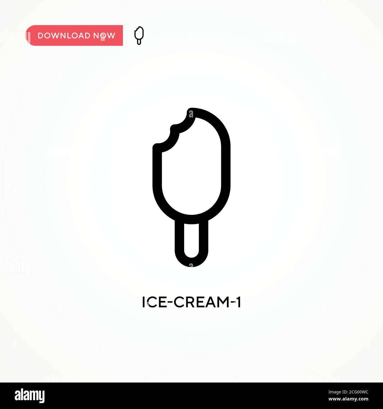 Ice-cream-1 Simple vector icon. Modern, simple flat vector illustration ...