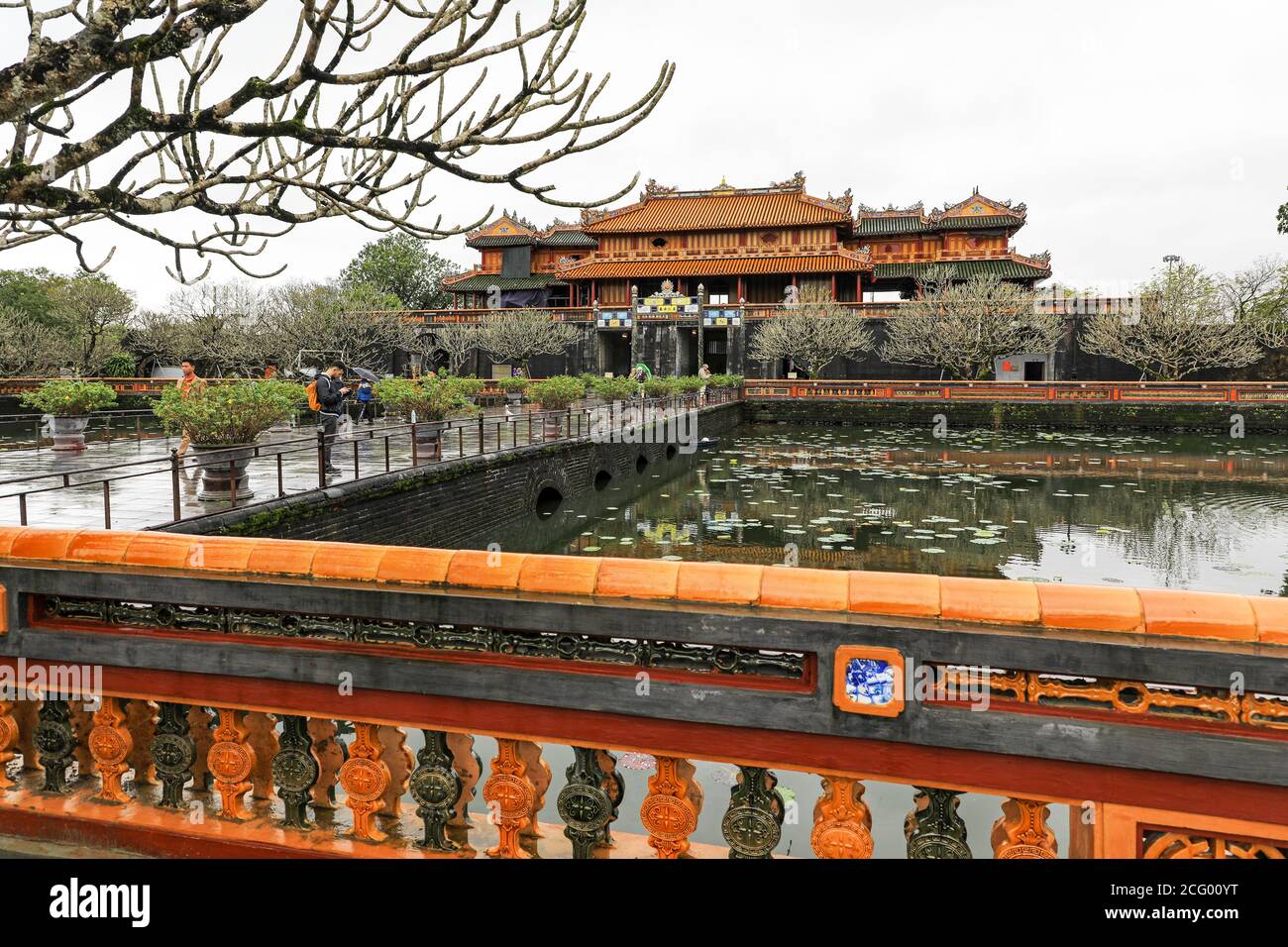 Ngo Mon gate or Meridian Gate at the Imperial City, a walled enclosure ...