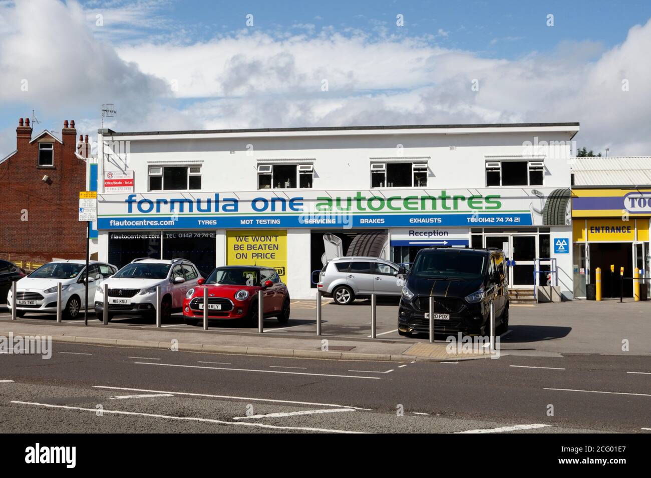 Formula one autocentres, forecourt, Chesterfield road, Sheffield ...