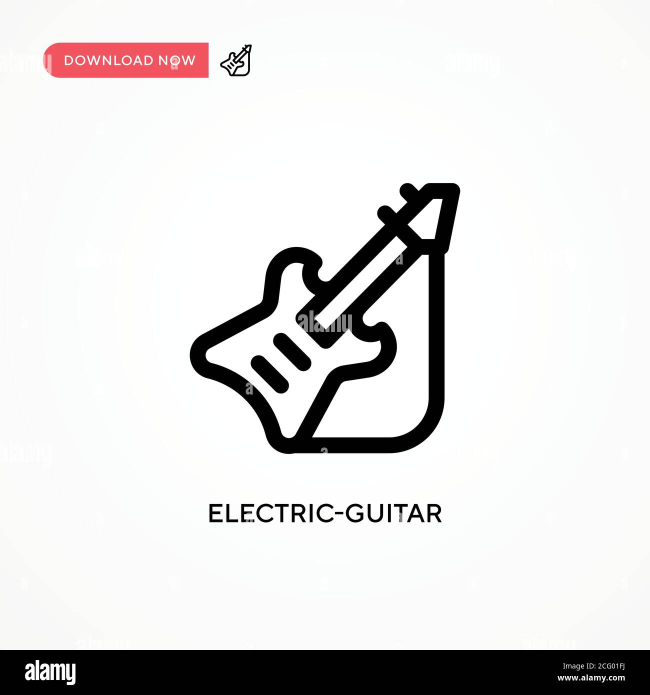 Electric-guitar Simple vector icon. Modern, simple flat vector ...