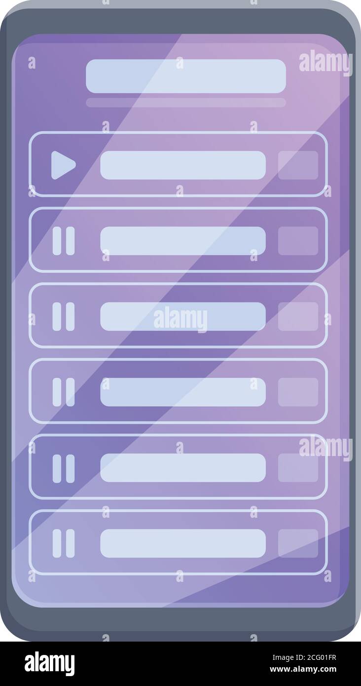 Playlist group icon. Cartoon of playlist group vector icon for web ...