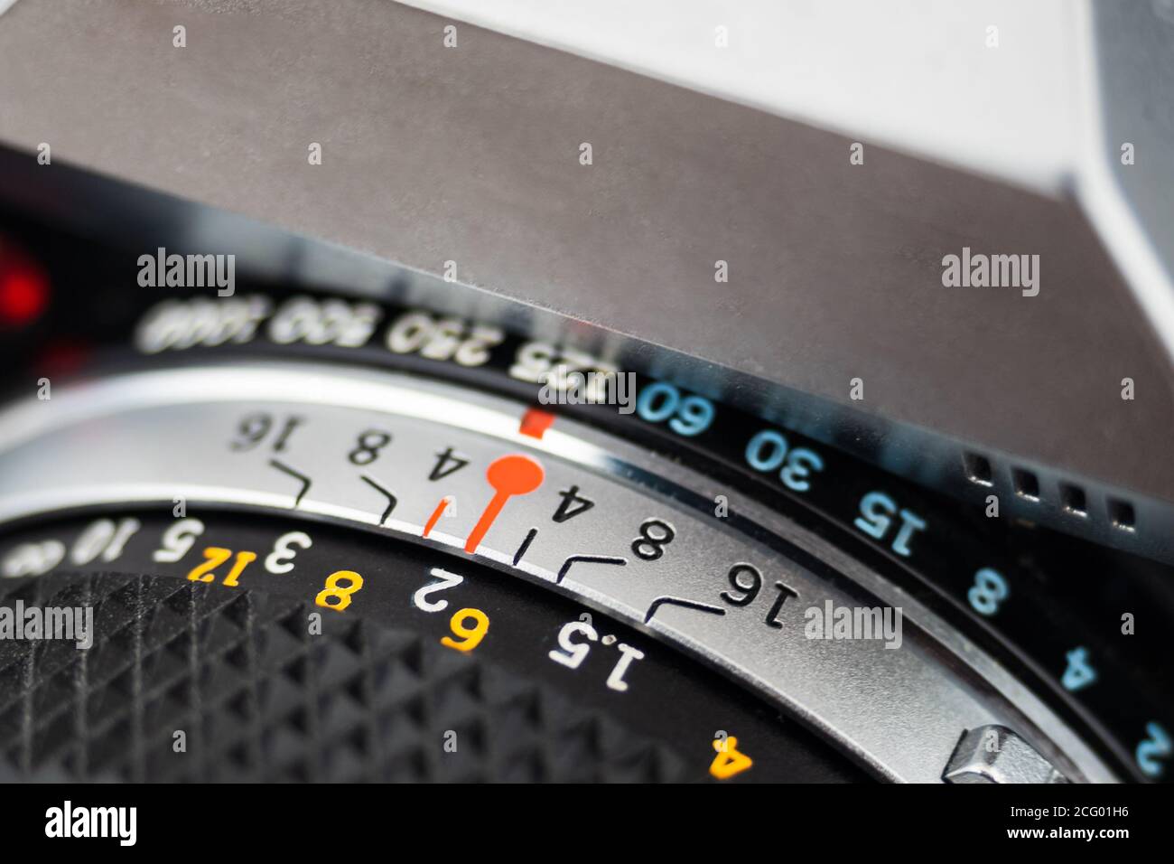 Manual focus ring of an old film camera Stock Photo - Alamy