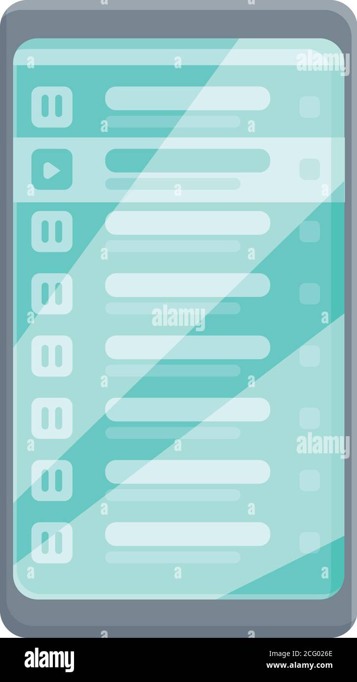 Music playlist icon. Cartoon of music playlist vector icon for web ...