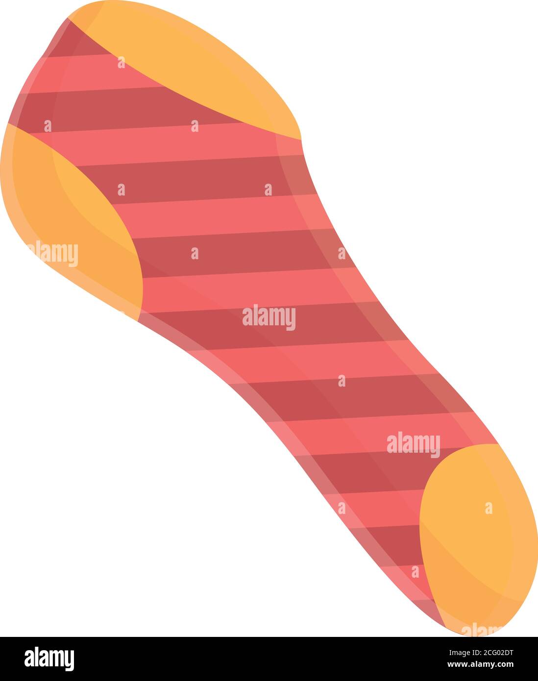 Striped sock icon. Cartoon of striped sock vector icon for web design ...
