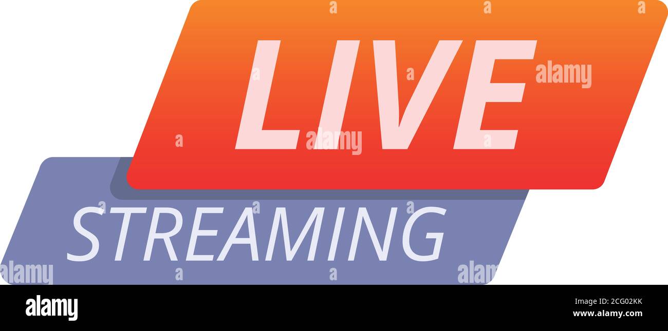 Live streaming icon. Cartoon of live streaming vector icon for web ...