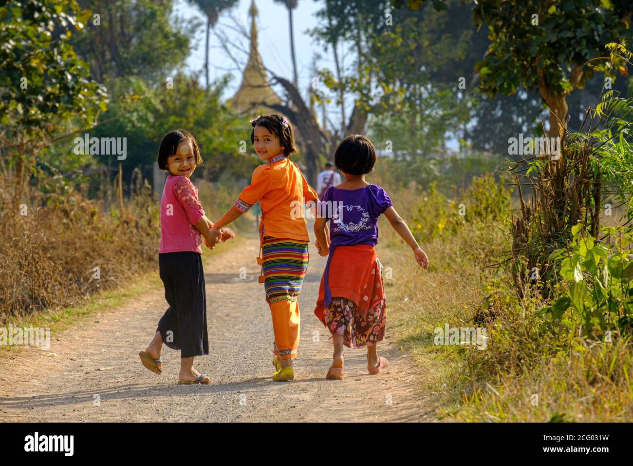 Myanmar (Burma), Shan state, Inle Lake, Pekhon, Village of Nan Thot ...