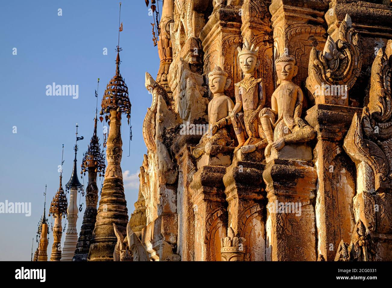 Myanmar (Burma), Shan state, Kakku pagodas, built by King Narapatisithu ...