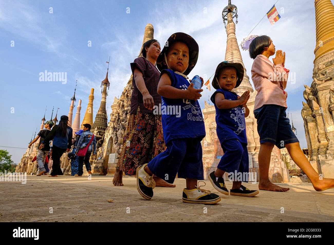 Myanmar (Burma), Shan state, Kakku pagodas, built by King Narapatisithu ...
