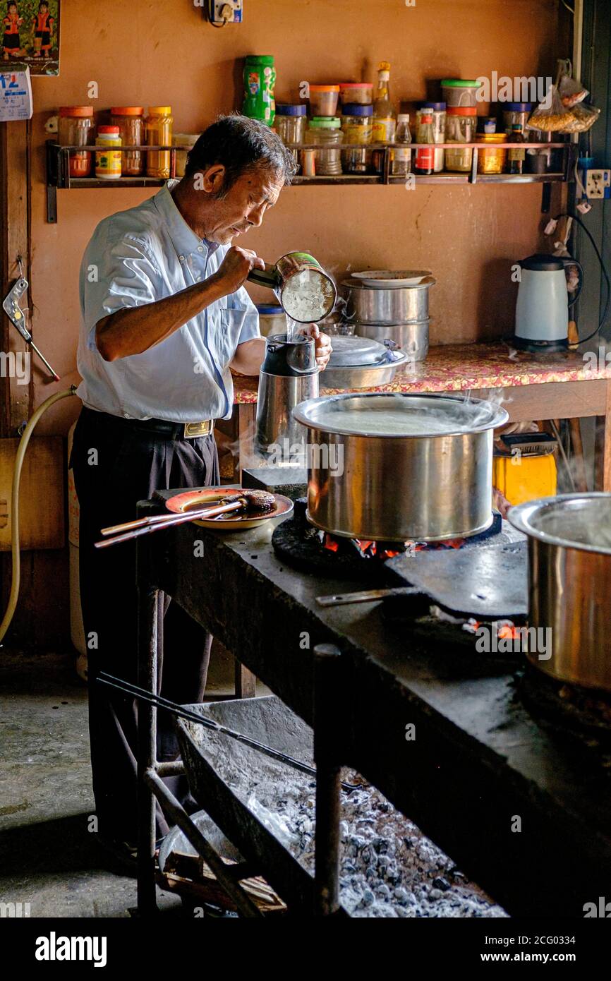 Myanmar (Burma), Shan state, Kalaw, burmese tea house Stock Photo - Alamy