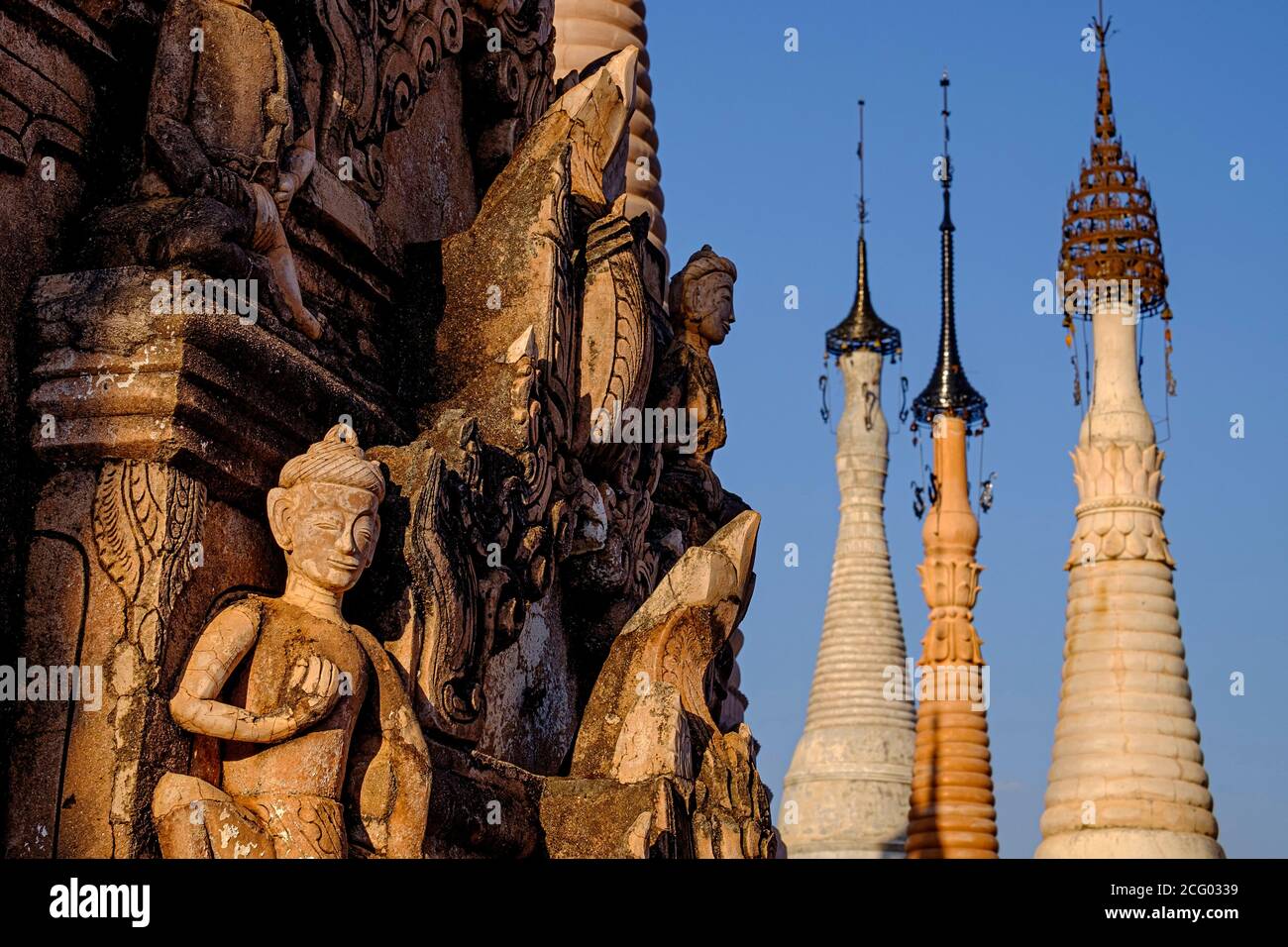 Myanmar (Burma), Shan state, Kakku pagodas, built by King Narapatisithu ...