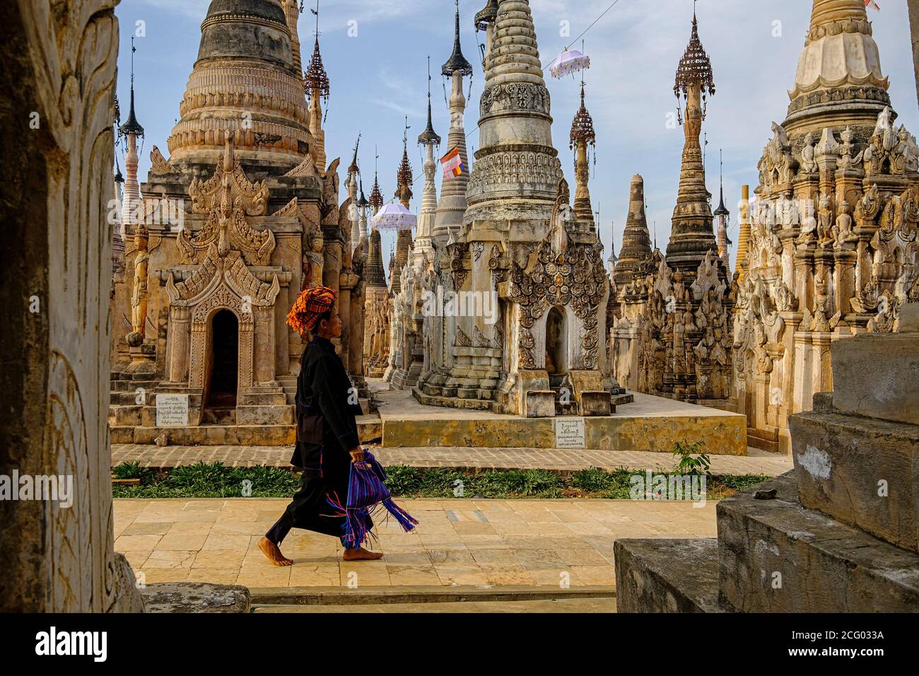 Myanmar (Burma), Shan state, Kakku pagodas, built by King Narapatisithu ...
