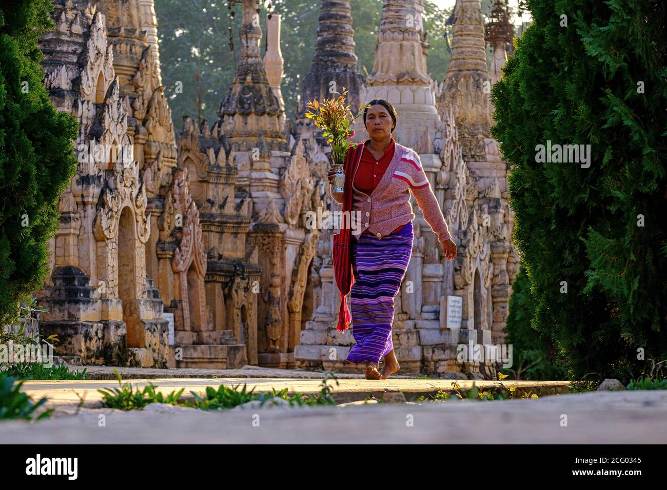 Myanmar (Burma), Shan state, Kakku pagodas, built by King Narapatisithu ...