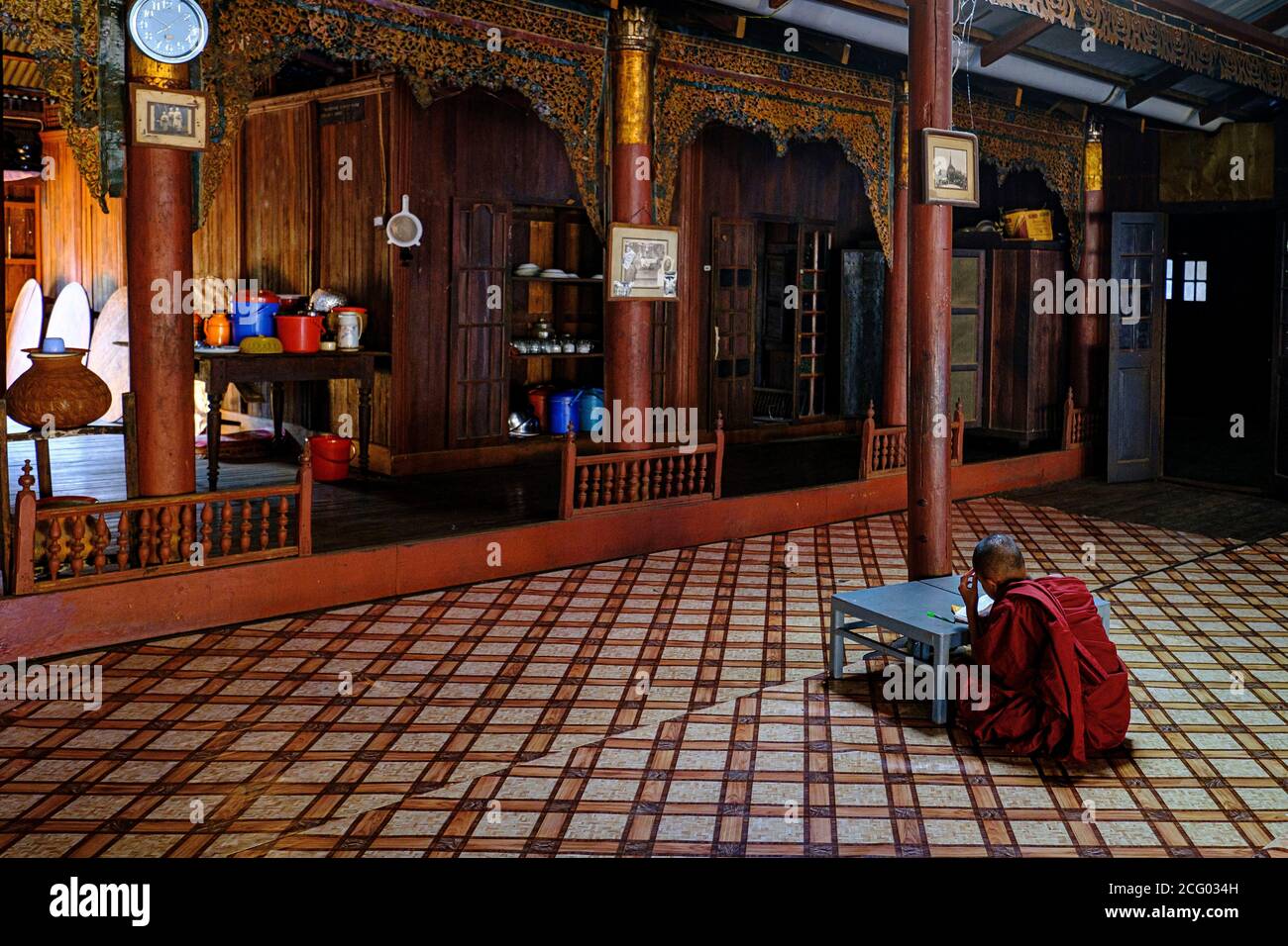 Myanmar (Burma), Shan state, monastery Stock Photo - Alamy