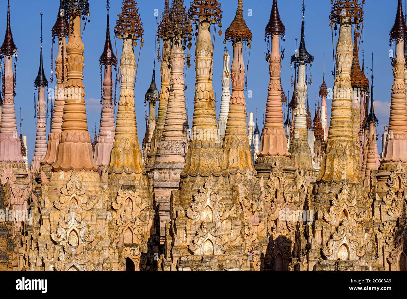 Myanmar (Burma), Shan state, Kakku pagodas, built by King Narapatisithu ...